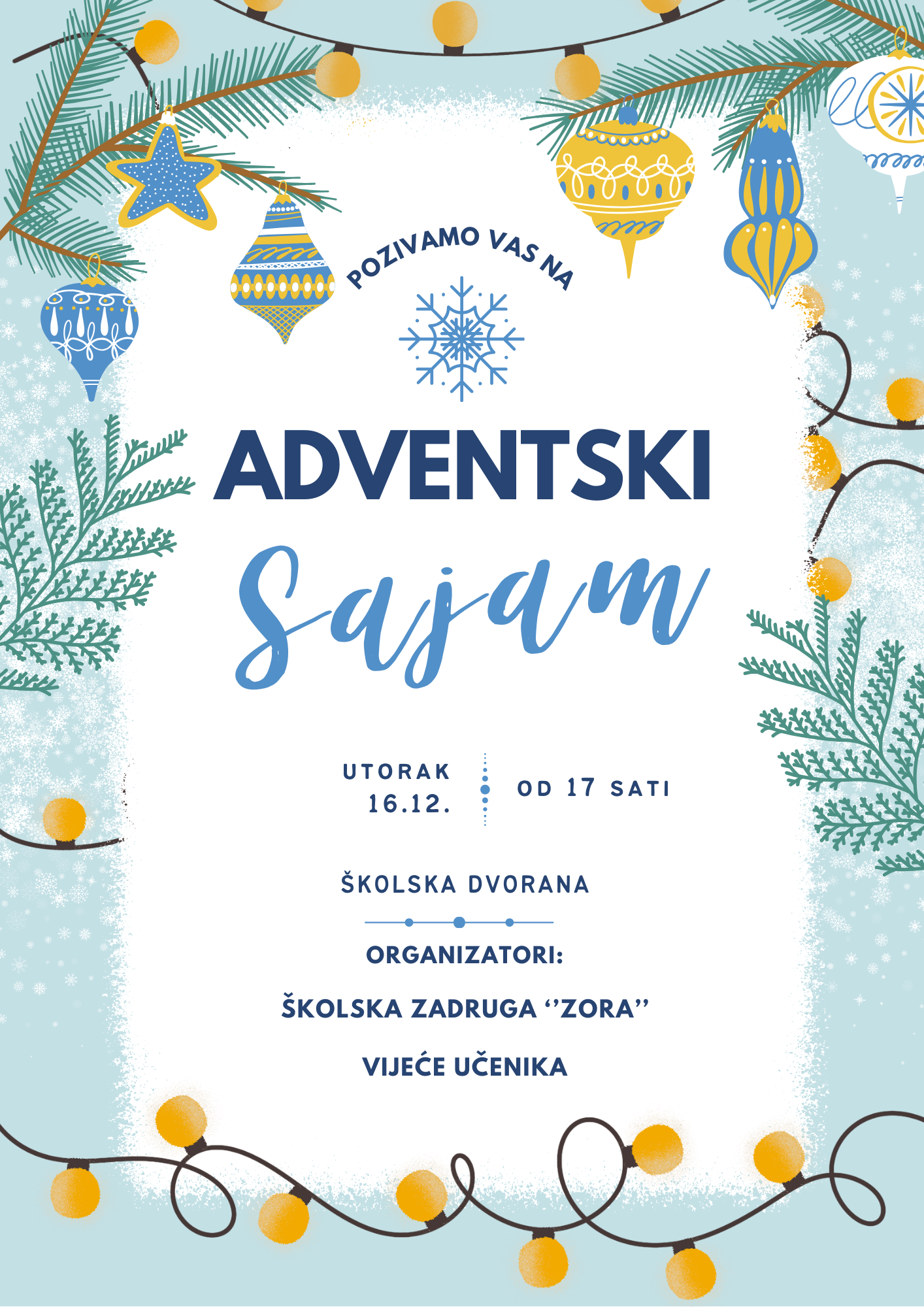 Adventsko-božićni sajam - Osnovna škola Petra Preradovića Zagreb